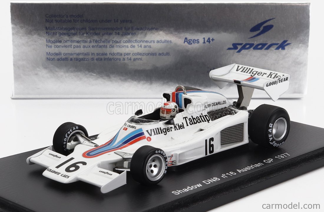 SPARK-MODEL S3830 Scale 1/43 | SHADOW F1 DN8 N 16 AUSTRIAN GP 1977 ...