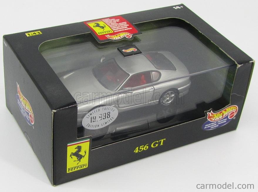 MATTEL HOT WHEELS 22169 Scale 1/43 | FERRARI 456 GT 1992 SILVER