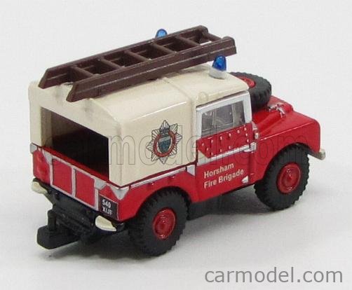 BUB 09604 Scale 1/87 | LAND ROVER LAND - FIRE ENGINE - FEUERWEHR RED CREAM