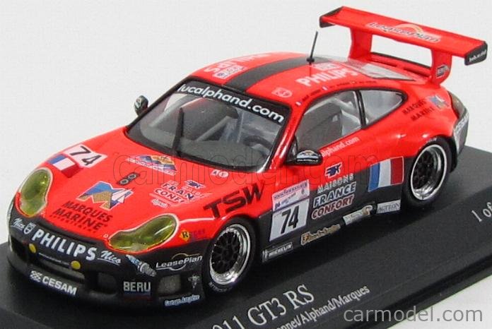 MINICHAMPS 400016974 Echelle 1/43 | PORSCHE 911 996 GT3 RS PHILIPS N 74 24h LE MANS 2001LIGONNET ...