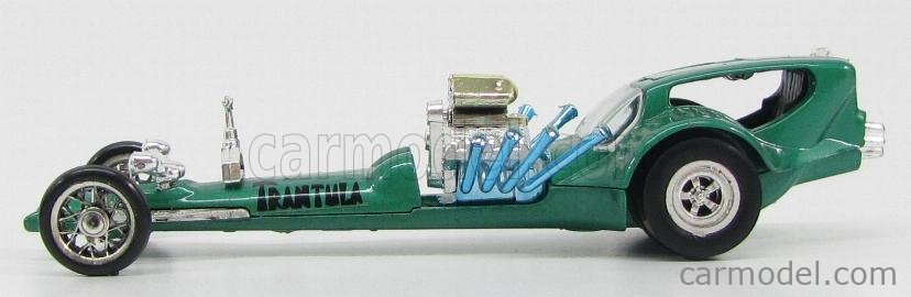 MEBETOYS MATTEL 6603 Scale 1/43 | SPUTAFUOCO TARANTULA DRAGSTER GREEN MET