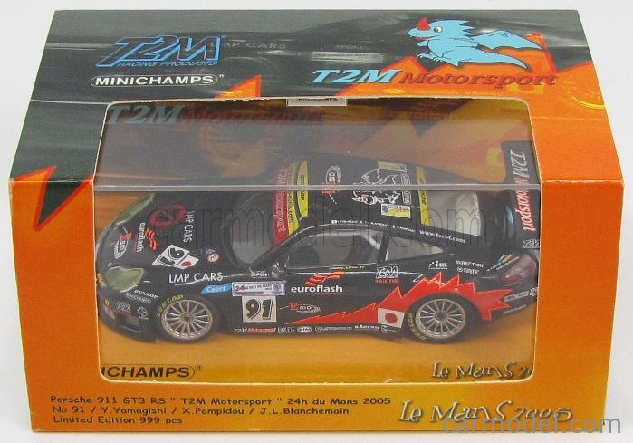 MINICHAMPS 403056981 Echelle 1/43 | PORSCHE 911 996 GT3RS T2M MOTORSPORT N 91 24h LE MANS 2005 ...