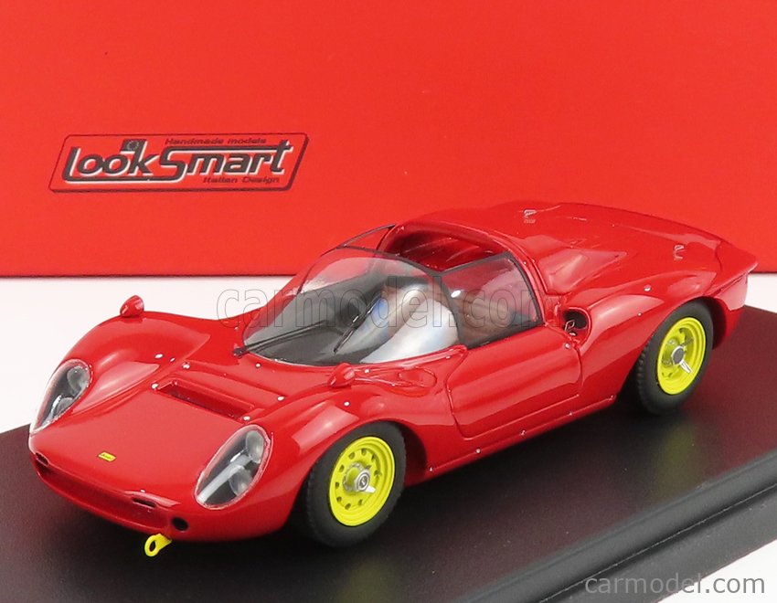 LOOKSMART LS422 Scale 1/43 | FERRARI 166P/206P DINO SPIDER 1967 RED YELLOW