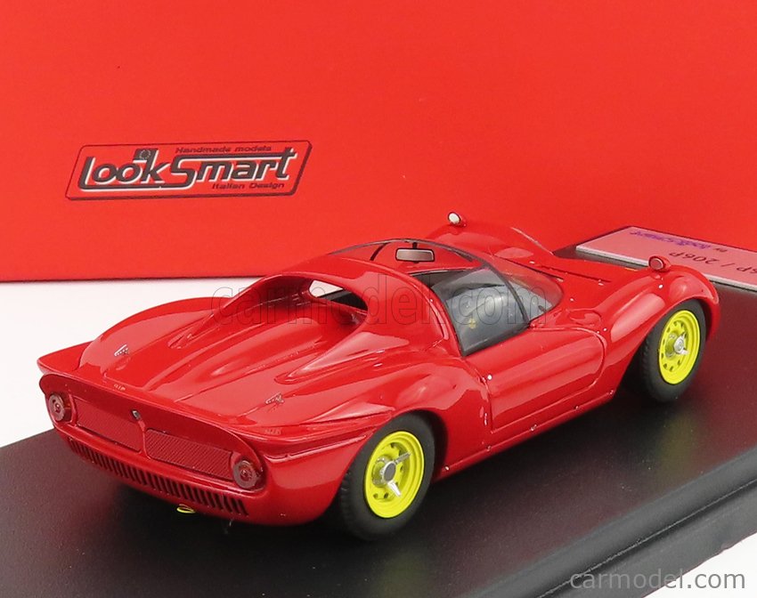 LOOKSMART LS422 Scale 1/43 | FERRARI 166P/206P DINO SPIDER 1967 RED YELLOW