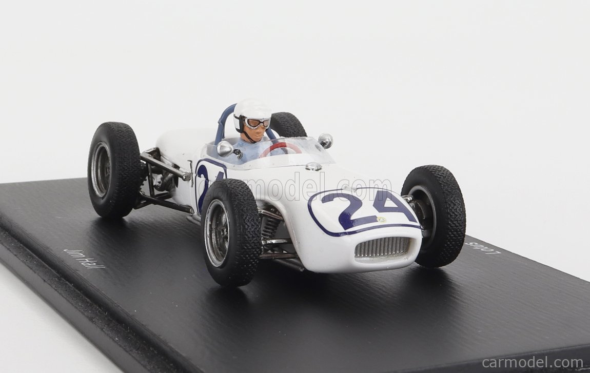 SPARK-MODEL S1841 Scale 1/43 | LOTUS F1 18 N 24 USA GP 1960 JIM HALL WHITE