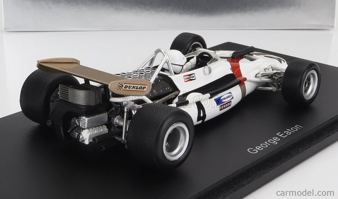 SPARK-MODEL S1857 Scale 1/43 | BRM F1 P153 N 4 FRENCH GP 1970 GEORGE EATON WHITE