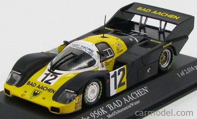 MINICHAMPS 430846612 Scala 1/43 | PORSCHE 956K BAD AACHEN N 12 WINNER ...