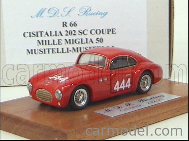 MDS RACING R66 Scale 1/43 | CISITALIA 202 SC COUPE MILLE MIGLIA 1950 ...