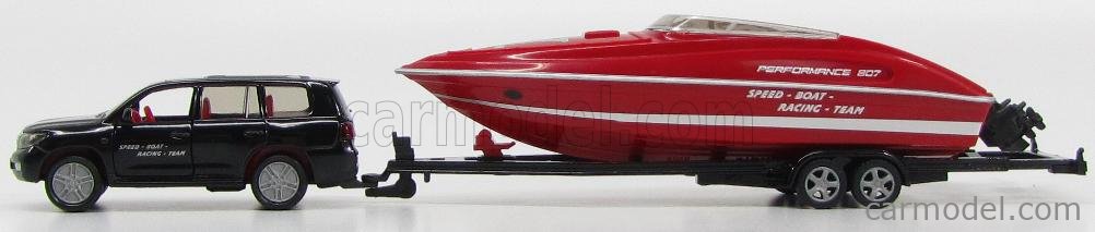 SIKU 2543 Escala 1/55 | TOYOTA LAND CRUISER V8 WITH TRAILER + PERFORMANCE 807 SPEED BOAT RACING ...
