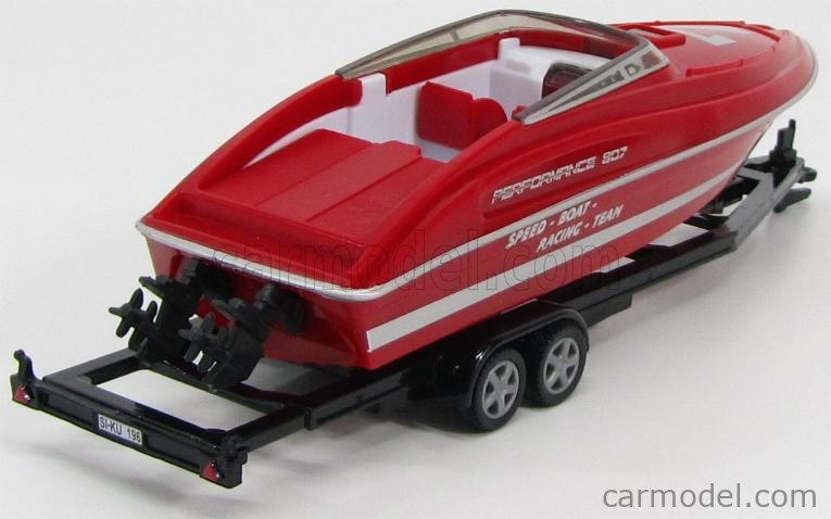 SIKU 2543 Escala 1/55 | TOYOTA LAND CRUISER V8 WITH TRAILER + PERFORMANCE 807 SPEED BOAT RACING ...