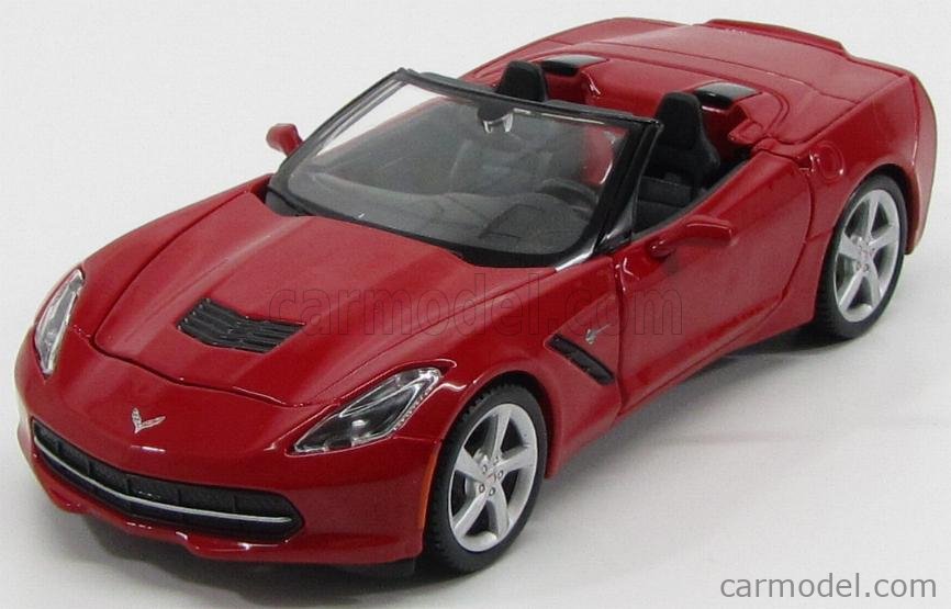 MAISTO 31501R Scale 1/24 | CHEVROLET CORVETTE SPIDER STINGRAY 2014 RED