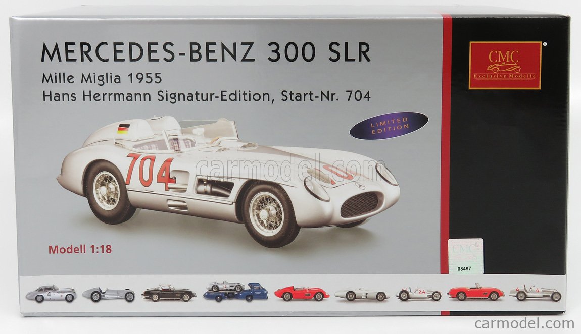 CMC M124 Scale 1/18 | MERCEDES BENZ 300SLR SPIDER N 704 MILLE MIGLIA ...