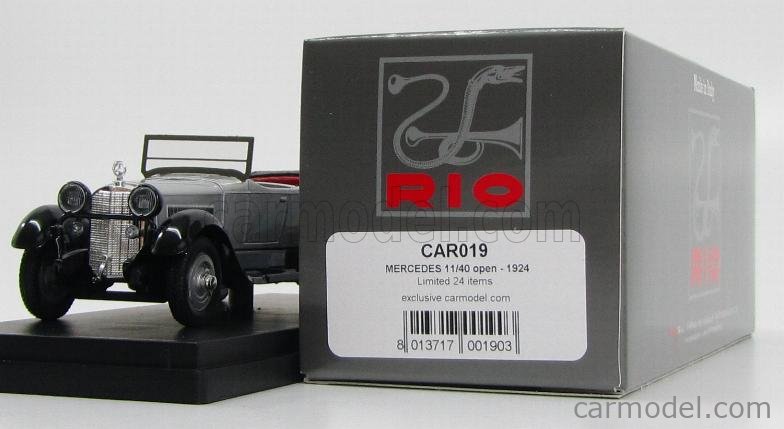 RIO-MODELS CAR019 Escala 1/43 | MERCEDES BENZ 11/40 FULL RIM OPEN 1924 ...