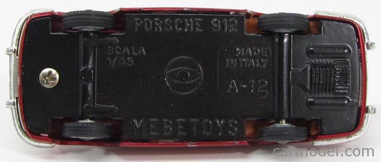 MEBETOYS MATTEL A12 Scale 1/43 | PORSCHE 911 912 (1 ISSUE) RED MET