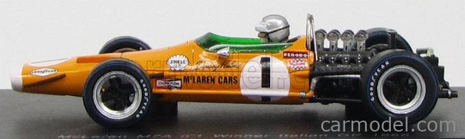 SPARK-MODEL S3109 Scale 1/43 | McLAREN F1 M7A N 1 WINNER GP ITALY 1968 ...