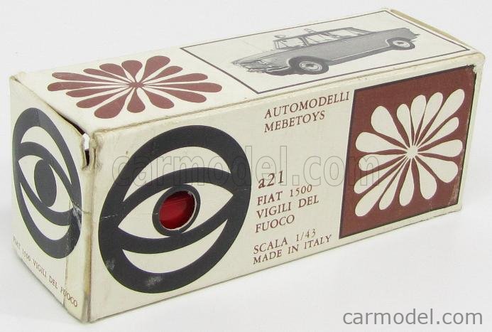 MEBETOYS MATTEL A21 Scale 1/43 | FIAT 1500 VIGILI DEL FUOCO (1 ISSUE ...