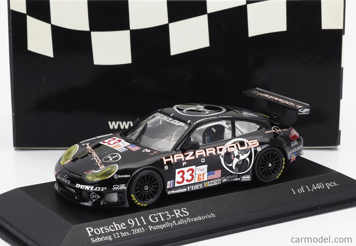 MINICHAMPS 400036933 Scale 1/43 | PORSCHE 911 GT3RS N 33 12h SEBRING ...