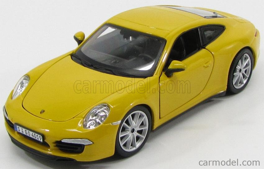 BURAGO BU21065Y Scale 1/24 | PORSCHE 911 991 CARRERA S 2012 YELLOW