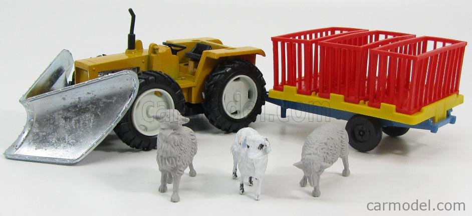 YAXON 503 Escala 1/43 | TRACTOR TRACTOR WITH TRAILER - ANIMAL CAGE YELLOW