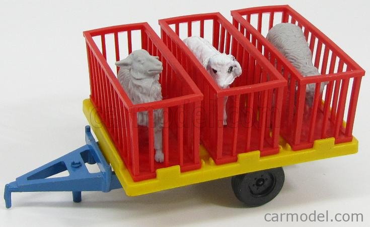 YAXON 503 Escala 1/43 | TRACTOR TRACTOR WITH TRAILER - ANIMAL CAGE YELLOW