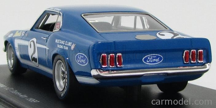 SPARK-MODEL S2641 Echelle 1/43 | FORD USA MUSTANG COUPE N 2 TRANS-AM 1969 D.GURNEY BLUE