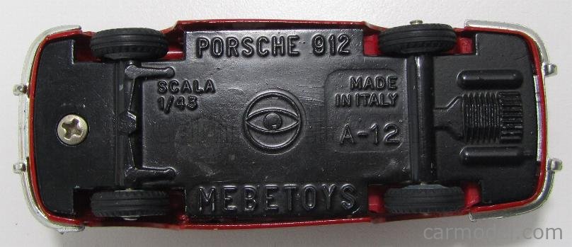 MEBETOYS MATTEL A33 Escala 1/43 | PORSCHE 911 912 RALLY DI MONTECARLO N 21 - RED INTERIOR RED