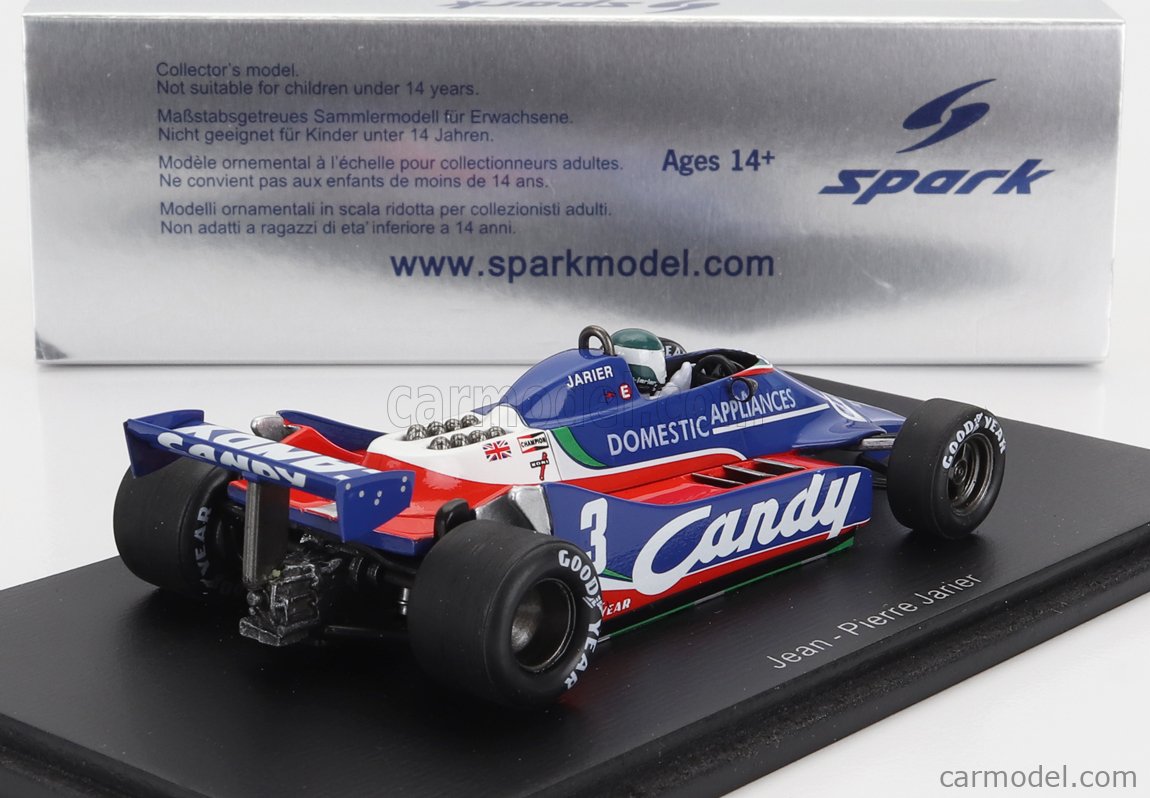 SPARK-MODEL S1883 Scale 1/43 | TYRRELL F1 010 CANDY N 3 BELGIUM GP JEAN ...