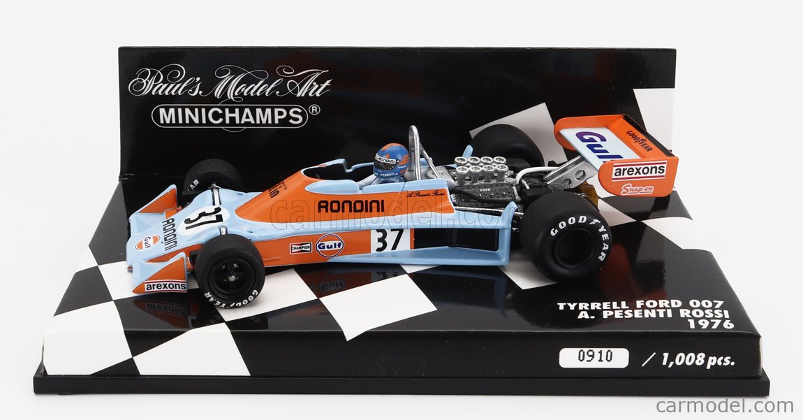 MINICHAMPS 400760037 Scale 1/43 | TYRRELL F1 FORD 007 GULF N 37 SEASON ...