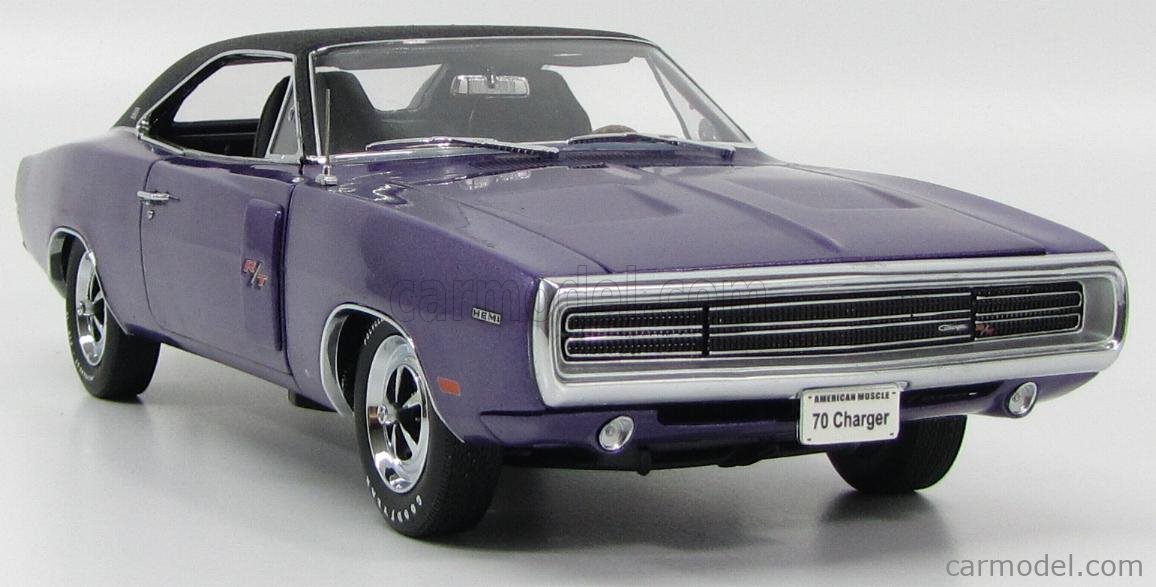 ERTL 39502 Scala 1/18 | DODGE CHARGER R7 HEMI 1970 VIOLET MET BLACK