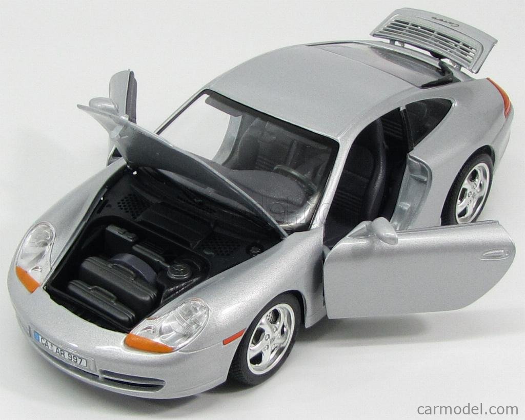 BURAGO 3315 Scale 1/18 | PORSCHE 911 996 CARRERA COUPE 1997 SILVER