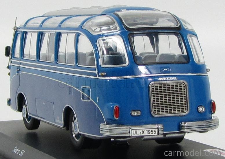 SCHUCO 02836 Scale 1/43 | SETRA S6 AUTOBUS 1955 2 TONE BLUE