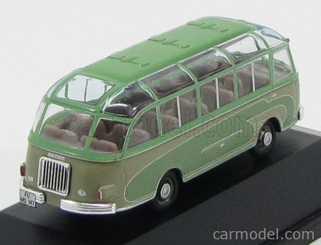 SCHUCO 26079 Scale 1/87 | SETRA S6 AUTOBUS 1955 2 TONE GREEN