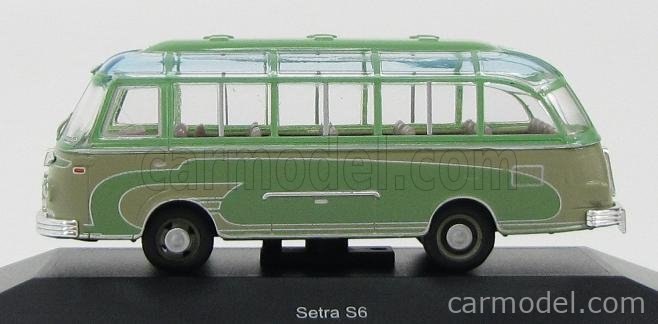 SCHUCO 26079 Scale 1/87 | SETRA S6 AUTOBUS 1955 2 TONE GREEN