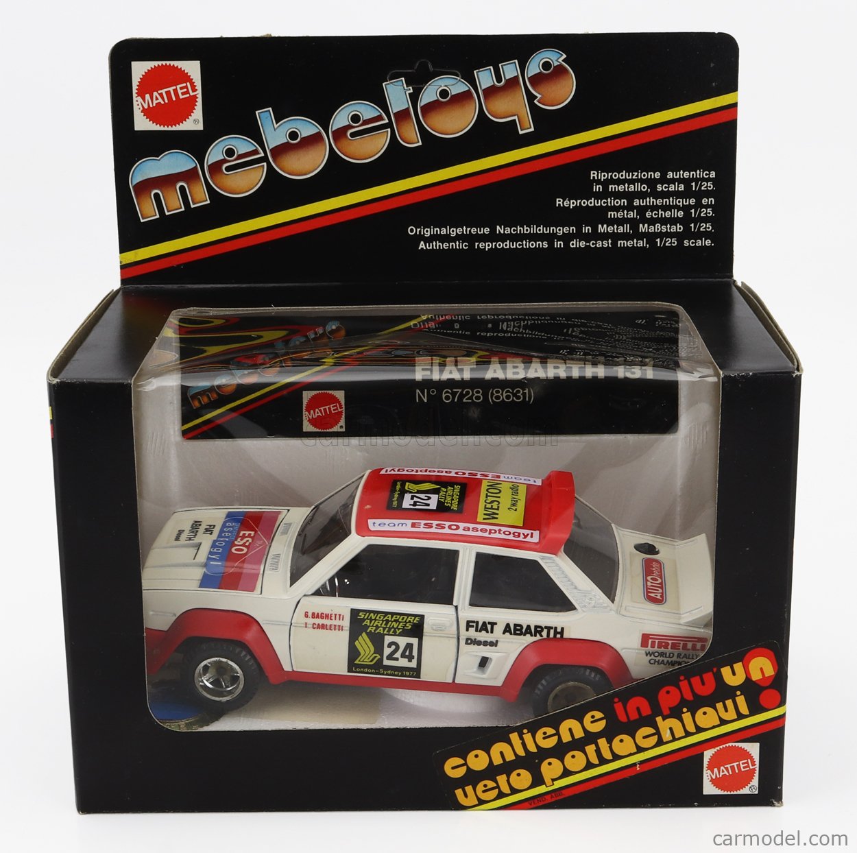 MEBETOYS MATTEL 6728-8631 Escala 1/25 | FIAT 131 ABARTH RALLY SINGAPORE ...