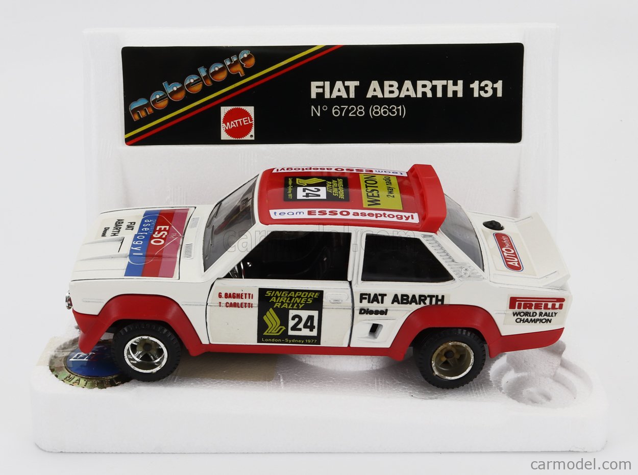 MEBETOYS MATTEL 6728-8631 Scala 1/25 | FIAT 131 ABARTH RALLY SINGAPORE ...