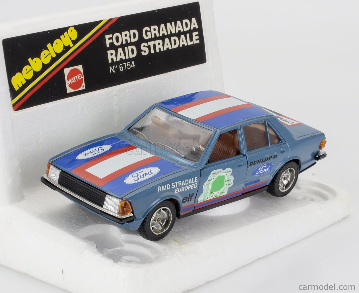MEBETOYS MATTEL 6754 Scale 1/25 | FORD ENGLAND GRANADA RAID LIGHT BLUE MET