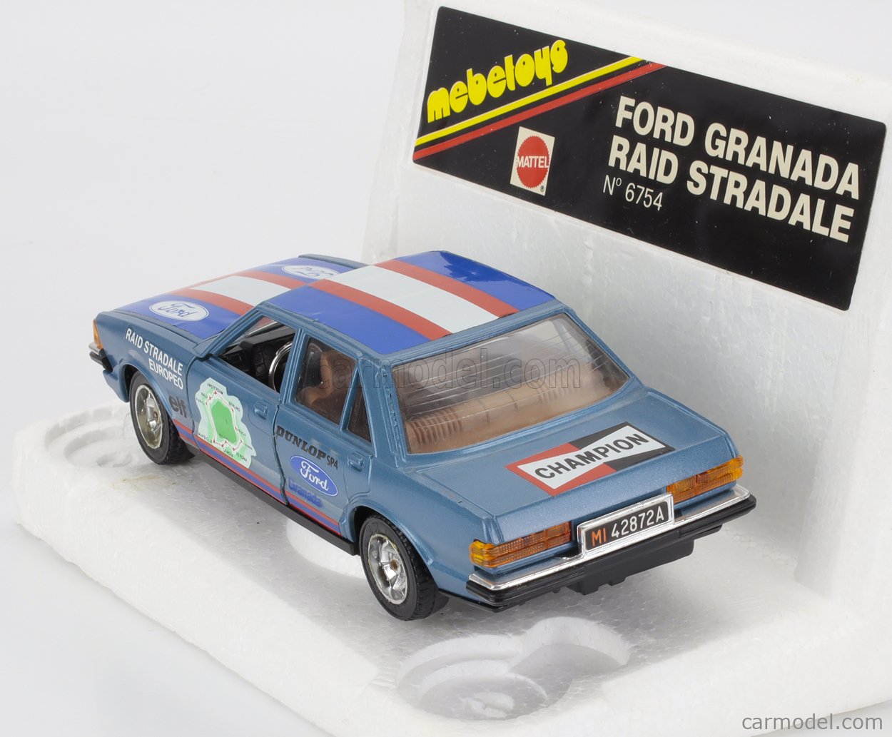 MEBETOYS MATTEL 6754 Scale 1/25 | FORD ENGLAND GRANADA RAID LIGHT BLUE MET