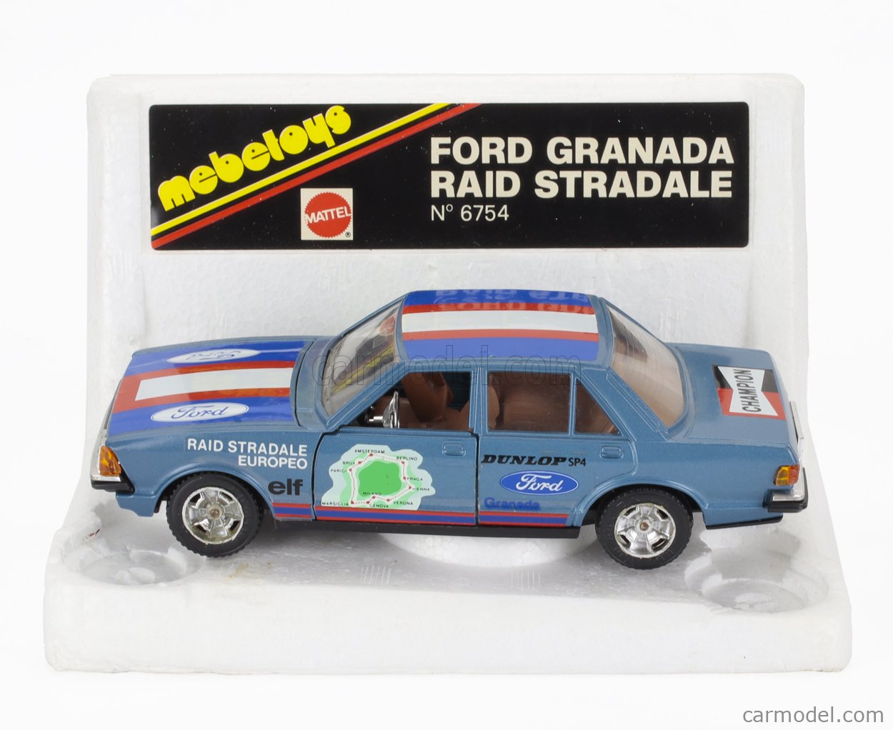 MEBETOYS MATTEL 6754 Scale 1/25 | FORD ENGLAND GRANADA RAID LIGHT BLUE MET