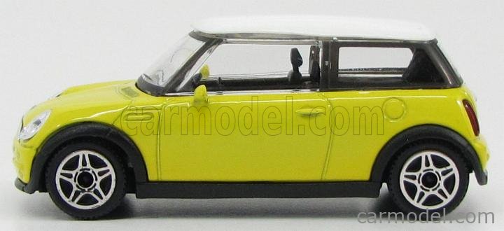 BURAGO 18-41005Y Scale 1/43 | MINI COOPER 2002 YELLOW WHITE