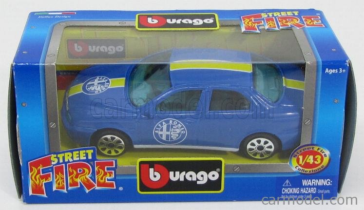 BURAGO 300006BL Echelle 1/43 | ALFA ROMEO 156 BISCIONE 1997 BLUE YELLOW