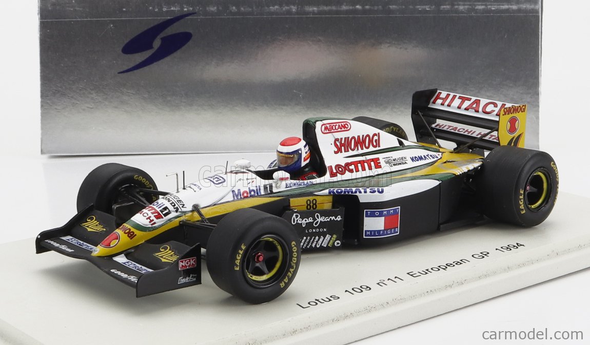 SPARK-MODEL S1678 Escala 1/43 | LOTUS F1 109 N 11 EUROPEAN GP 1994 ERIC ...