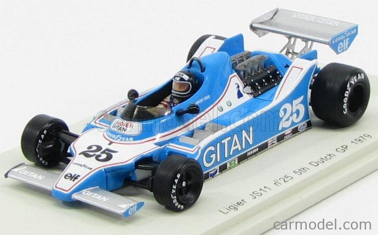 SPARK-MODEL S3972 Scale 1/43 | LIGIER F1 JS11 N 25 5th DUTCH GP 1979 ...