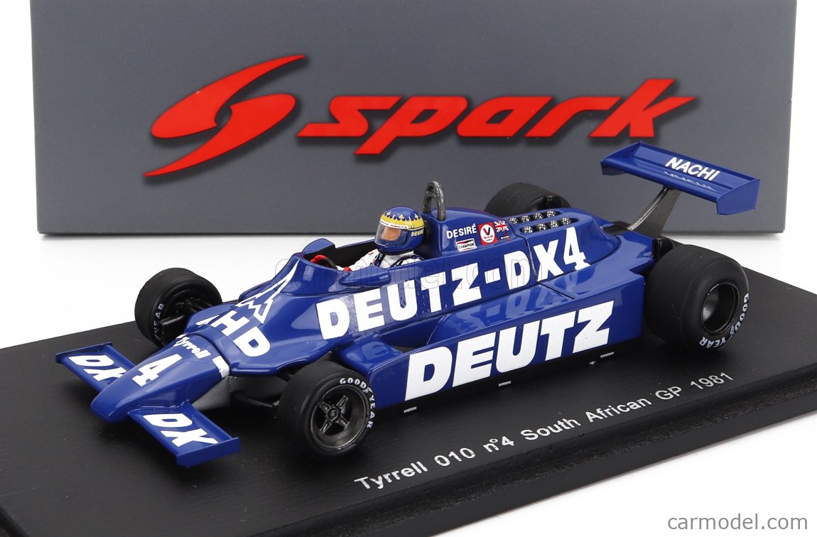 SPARK-MODEL S1886 Scala 1/43 | TYRRELL F1 010 N 4 SOUTH AFRICAN GP 1981 ...