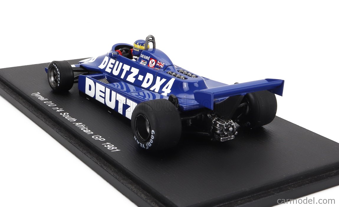 SPARK-MODEL S1886 Scala 1/43 | TYRRELL F1 010 N 4 SOUTH AFRICAN GP 1981 ...