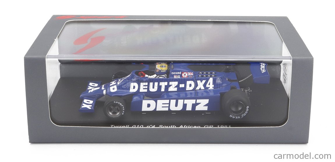 SPARK-MODEL S1886 Scala 1/43 | TYRRELL F1 010 N 4 SOUTH AFRICAN GP 1981 ...