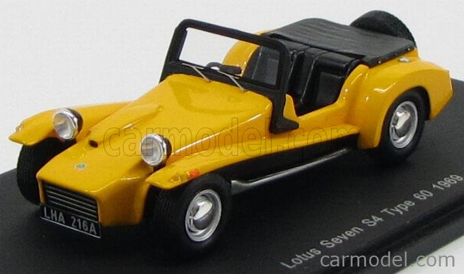 SPARK-MODEL S2185 Scale 1/43 | LOTUS SEVEN S4 SPIDER TYPE 60 1969 YELLOW