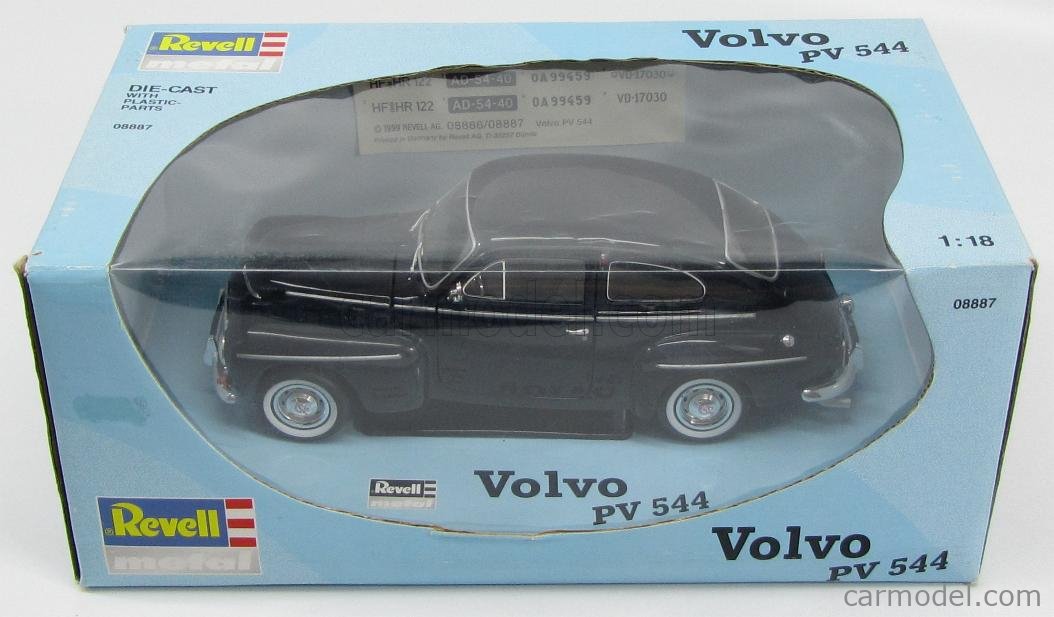 REVELL 08887 Scale 1/18 | VOLVO PV544 1958 - BLACK INTERIOR BLACK