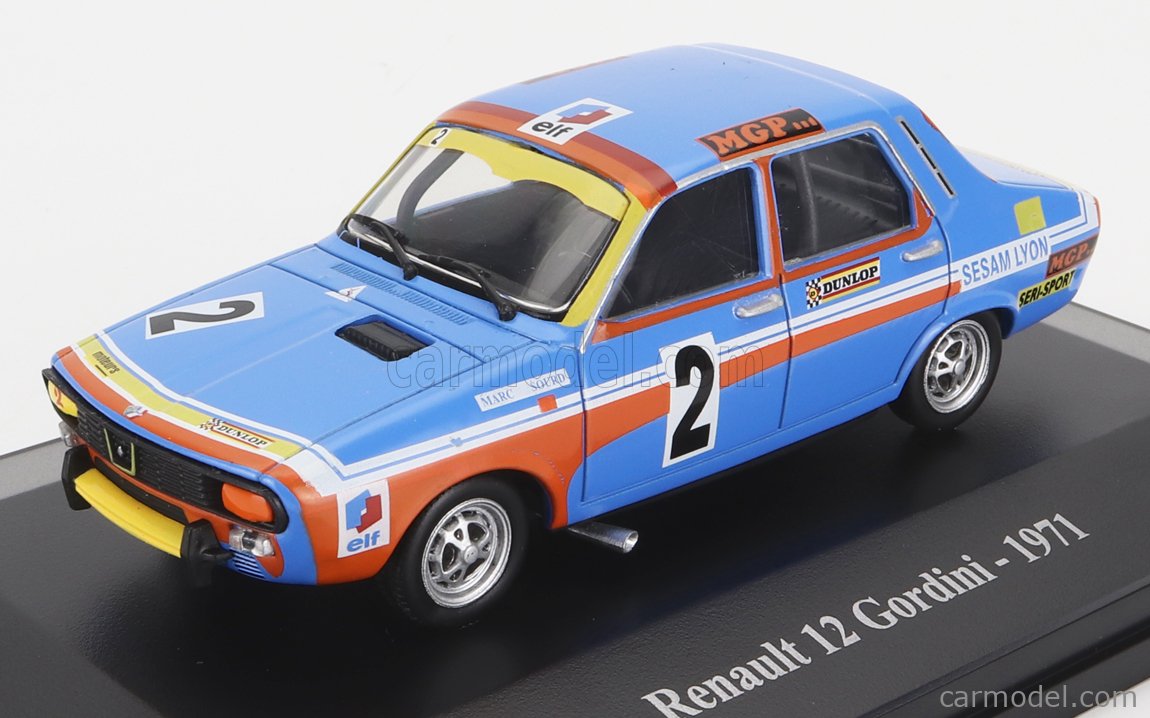 EDICOLA A&RSCHG023 Scale 1/43 | RENAULT R12 GORDINI N 2 RACING 1971 BLUE