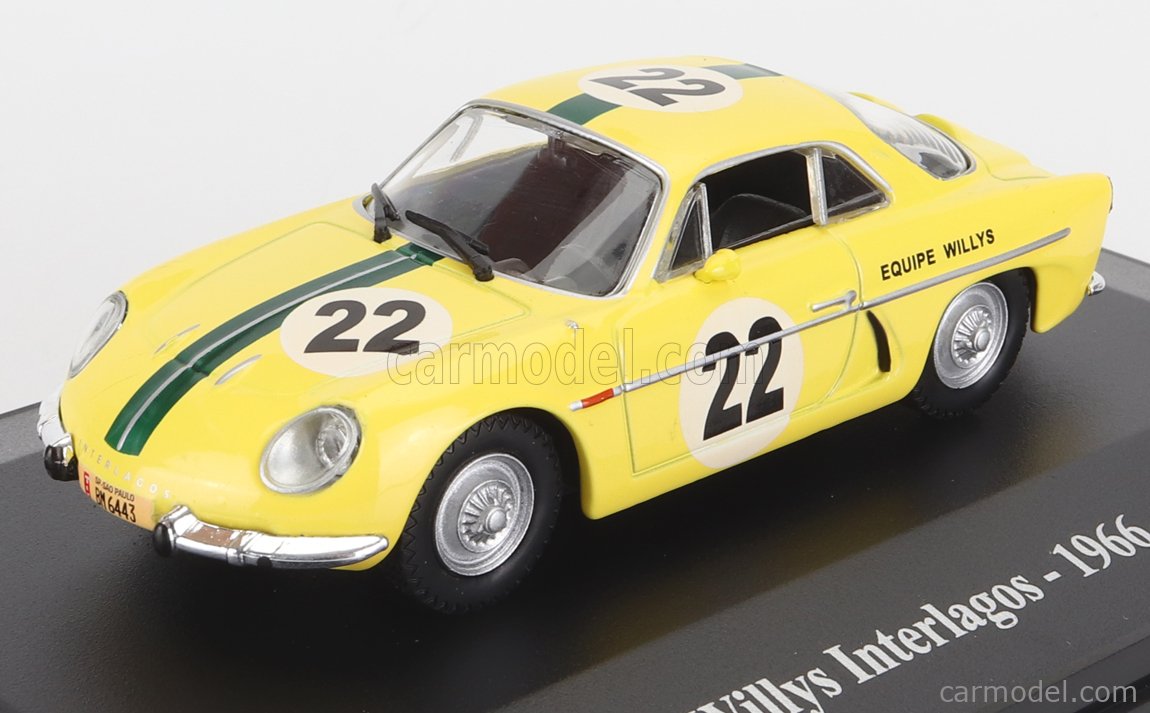 EDICOLA A&RSCHG008 Scale 1/43 | RENAULT WILLYS N 22 INTERLAGOS 1966 YELLOW