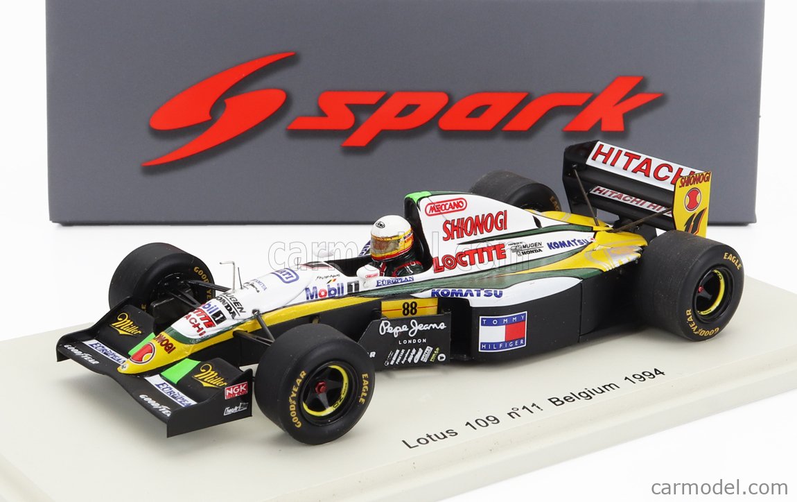 SPARK-MODEL S1679 Masstab: 1/43 | LOTUS F1 109 N 11 BELGIUM GP 1994 ...